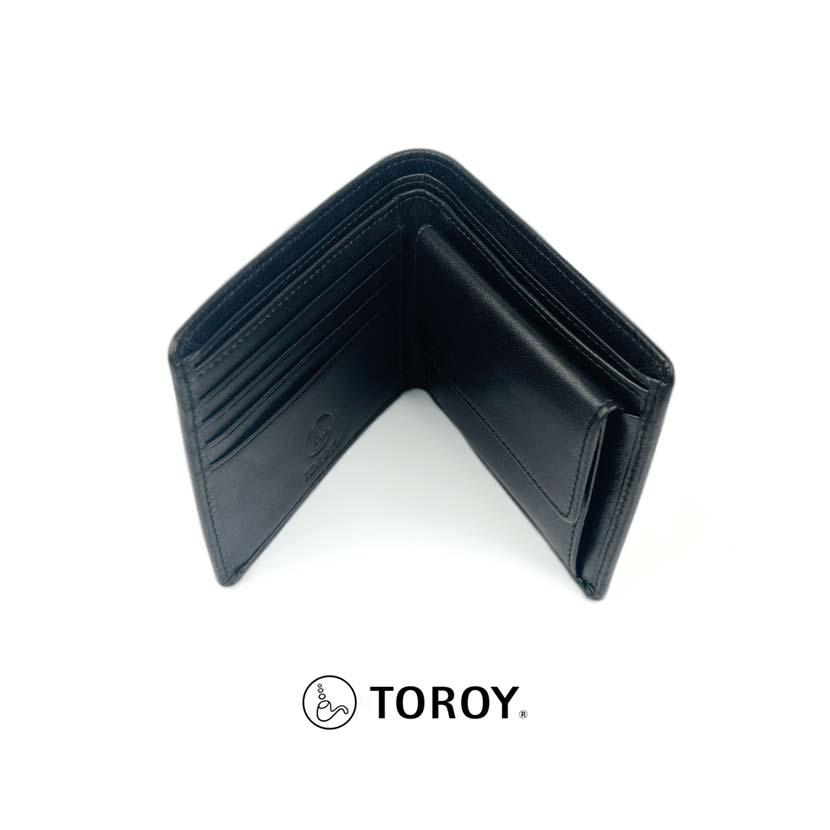 TOROY 財布 メンズ 二つ折り 本革 トロイ リアルレザー 2つ折り ウォレット フラップポケット : ラウンドバリュー - 通販 - Yahoo!ショッピング