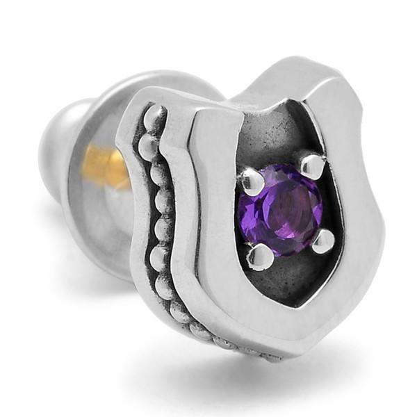Ark silver accessories アークシルバーアクセサリーズ ホースシューピアス アメジスト : BLACK BARTS ...