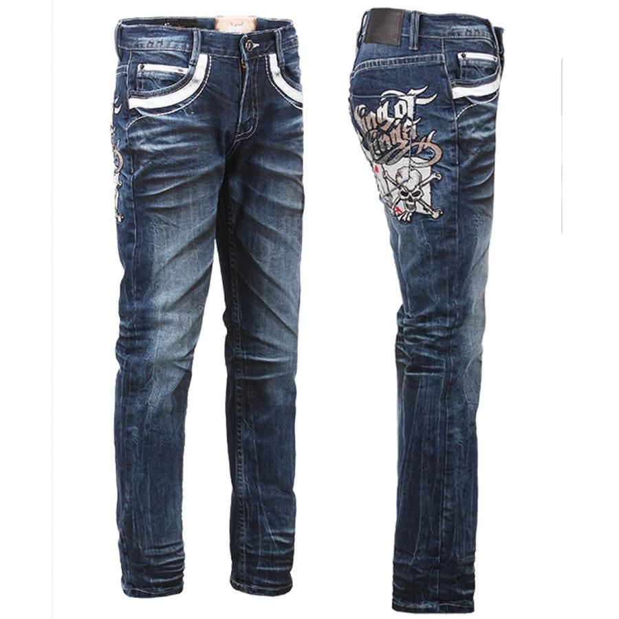 ストレッチ デニム インポート クラウド72 CLOUD72 #691 A品 テーパード 大きいサイズ ビンテージ加工 スカル 刺繍 高級感 safari 3803mb015 : BLACK ...