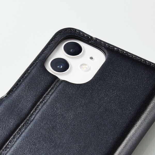 ELECOM iPhone 12 mini レザー ケース UltraSlim 磁石付き ステッチ 抗菌 手帳型 ブラック PM-A20APLFUPVBK : ブランクメディア - 通販 ...