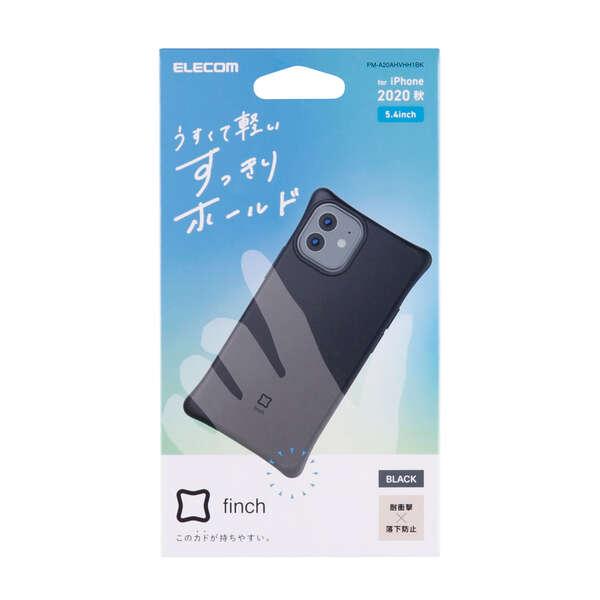 CELL(ELECOM) ELECOM iPhone 12 mini ハイブリッドケース すっきりホールド ブラック 四隅エアクッション 液晶面下向け置いても傷付にくいワイヤレス充電 PM ...