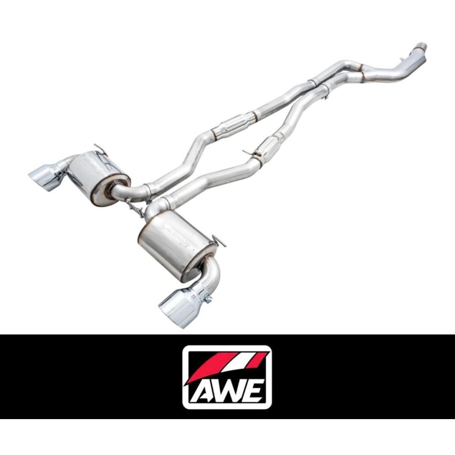 +BS AWE トヨタ スープラ GR A90 A91 B58 3.0L I6 AT/MT RWD 2020年~ エキゾースト マフラー レゾネーター付き ポリッシュチップ TOURING ...