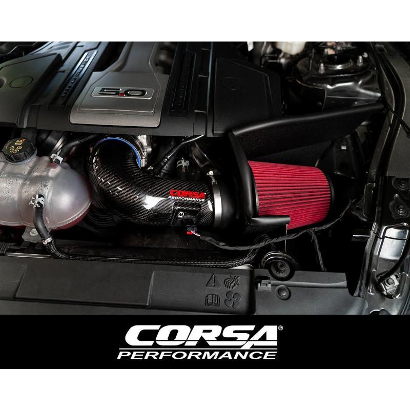 +BS Corsa フォード マスタング GT 5.0L V8 2018年~ カーボンファイバー エア インテーク ドライフィルター ...
