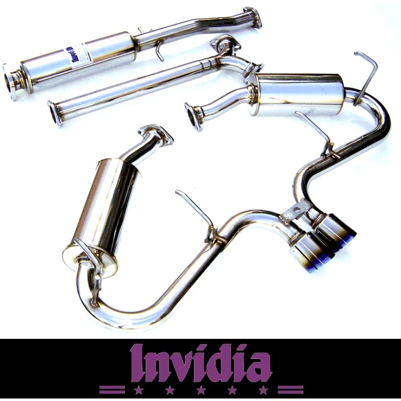 +BS INVIDIA ミニ クーパーS R53 ハッチ 1.6L 2003~04年 デュアル キャットバック マフラー ステンレス 税込み ...