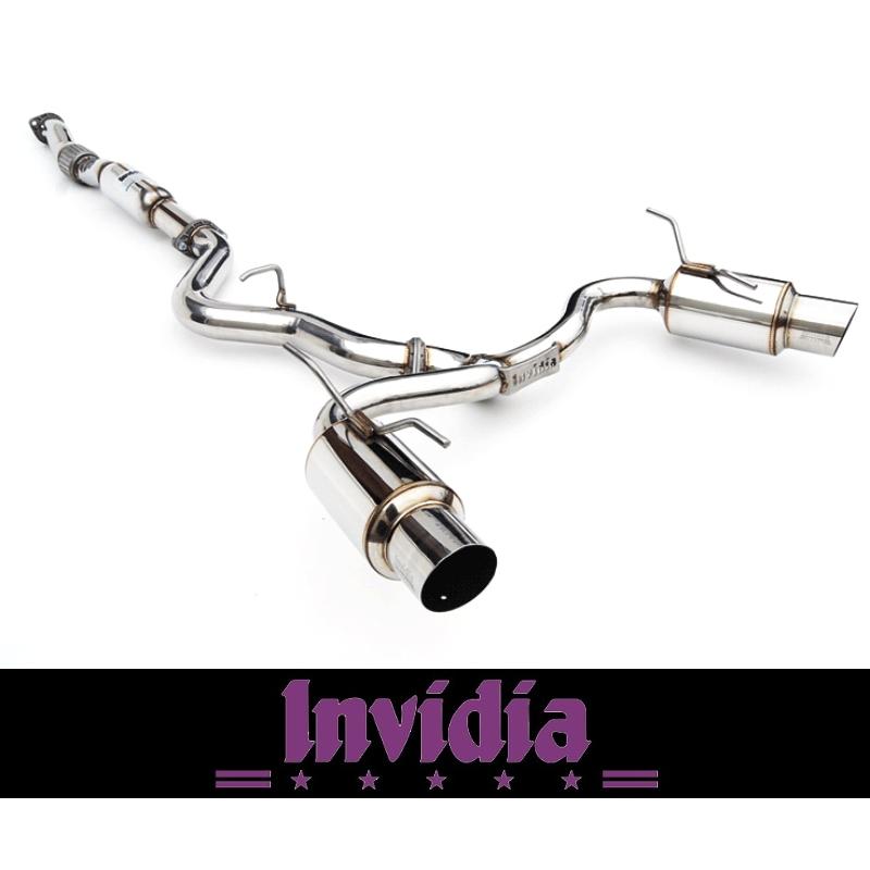 +BS INVIDIA スバル インプレッサ WRX STi GRF GRB 5ドア 2007~2014年 エキゾースト マフラー ステンレス ...