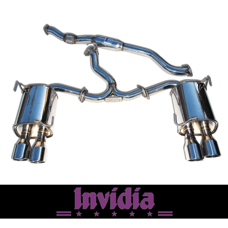 +BS INVIDIA スバル インプレッサ WRX STi GVF GVB 4ドア セダン 2010~2014年 ダブル マフラー ...