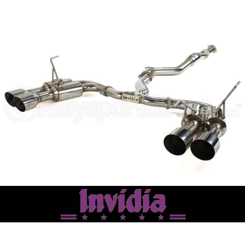 +BS INVIDIA スバル インプレッサ WRX STi GVF GVB 4ドア セダン 2010~2014年 マフラー ステンレス ...