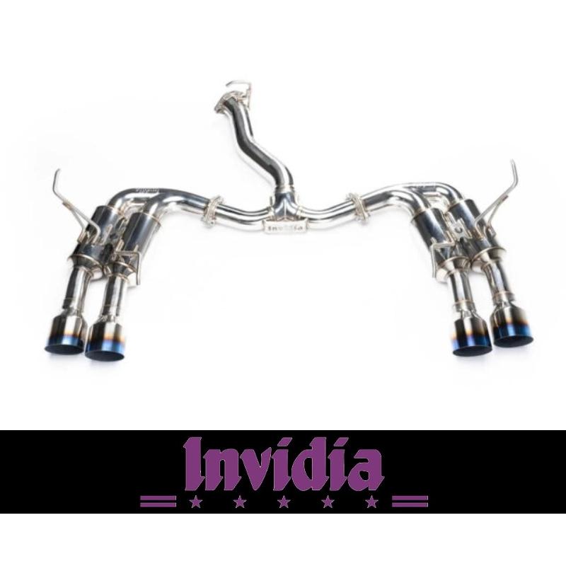 +BS INVIDIA スバル WRX S4 VAG STi VAB 2.0L 2014~2021年 キャットバック マフラー ステンレス ...