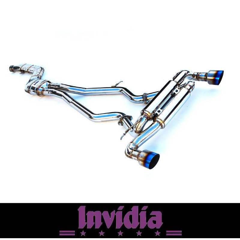 +BS INVIDIA トヨタ スープラ RZ A90 DB B58 3.0L 2019年~ バルブ付き エキゾースト マフラー チタンブルー ...