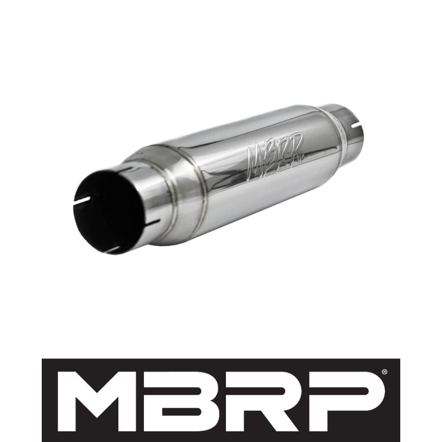 +BS MBRP PRO Series Resonator 3インチIN 3インチOUT 全長20インチ エキゾースト マフラー レゾネーター ...