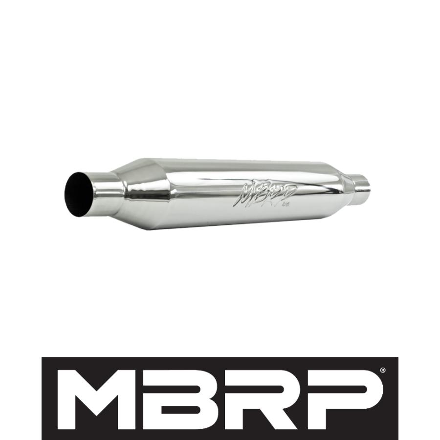 +BS MBRP PRO Series Resonator 2.25インチIN 2.25インチOUT 全長26インチ エキゾースト マフラー ...