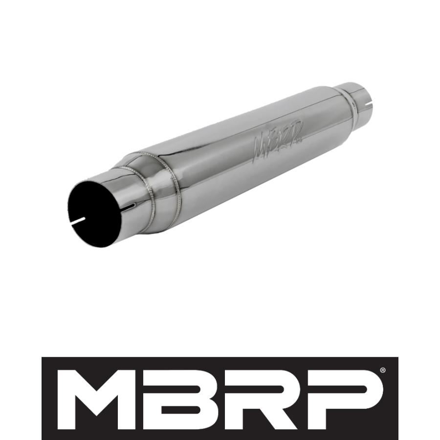 +BS MBRP PRO Series Resonator 3インチIN 3インチOUT 全長26インチ エキゾースト マフラー レゾネーター ...