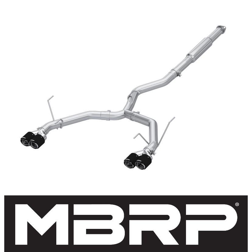 +BS MBRP スバル WRX S4 VBH FA24F 2.4L 2022年~ キャットバック マフラー T304ステンレス エキゾースト ...
