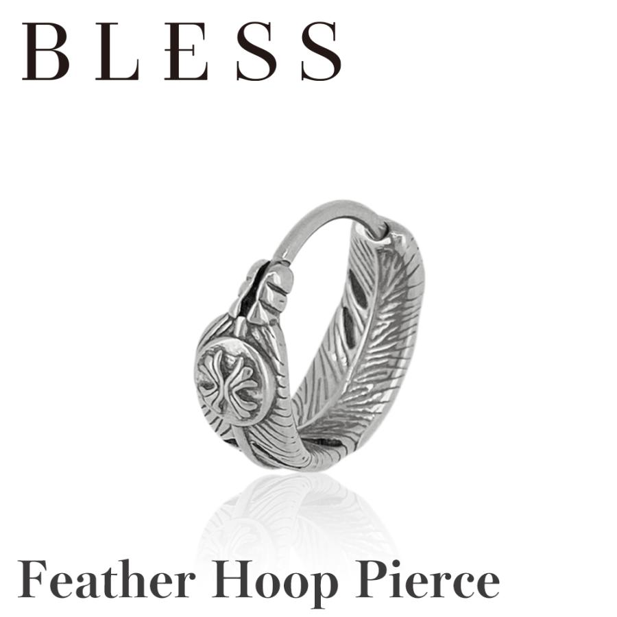 BLESS フェザーフープピアス(片耳用)【ステンレス ピアス メンズ レディース ブレス】 : BLESSヤフーショッピング店 - 通販 - Yahoo!ショッピング