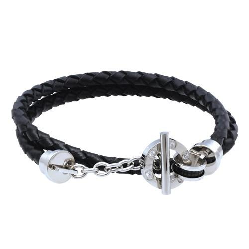 ダブルレザーブレスレット(L) 【ステンレス ブレスレット メンズ SCOMMAG エスカマジー】 : BLESSヤフーショッピング店 - 通販 - Yahoo!ショッピング