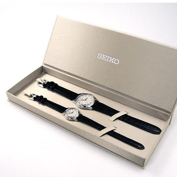 SEIKO SELECTION ペアウォッチ セイコーセレクション 薄型 レザーベルト SCDP030-SSDA030 (36,0-14 ...