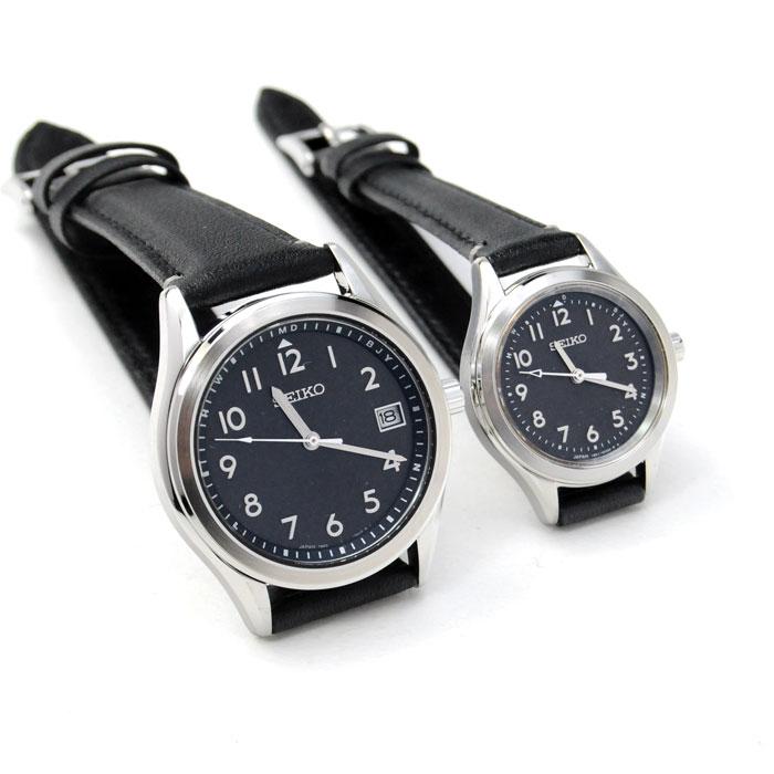 SEIKO SELECTION セイコー ペアウォッチ ソーラー電波 腕時計 限定モデル セレクション レザーバンド SBTM363 ...