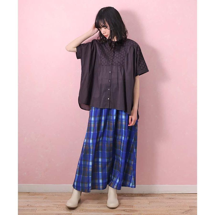 Bleu Bleuet シャツ ブラウス トップス レディース 前開き インド綿 透け感 おしゃれ シンプル コーデ ギフト プレゼント パッチワークブラウス : ブルーブルーエYahoo!店 ...