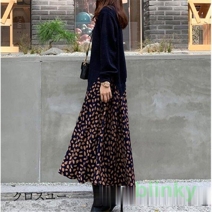 ワンピース 春 ロングワンピース レディース 40代 ロングワンピース 春 秋 長袖 切り替え きれいめ フレア オシャレ 通勤 お出かけ 体型カバー 大人 30代 50代 : beone ...