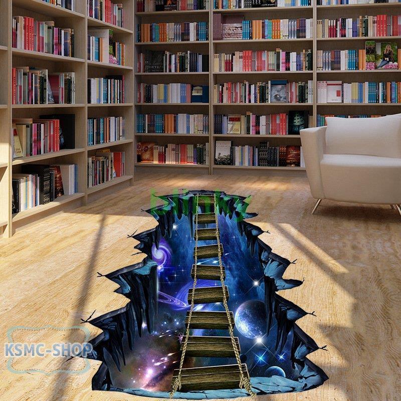 3D ウォールステッカー 壁紙 シール 貼ってはがせる 壁装飾 おしゃれ 防水 クリエイティブ装飾 リビングルーム 寝室 ホーム 2枚セット つり橋 : ksmc-kabegami53 ...