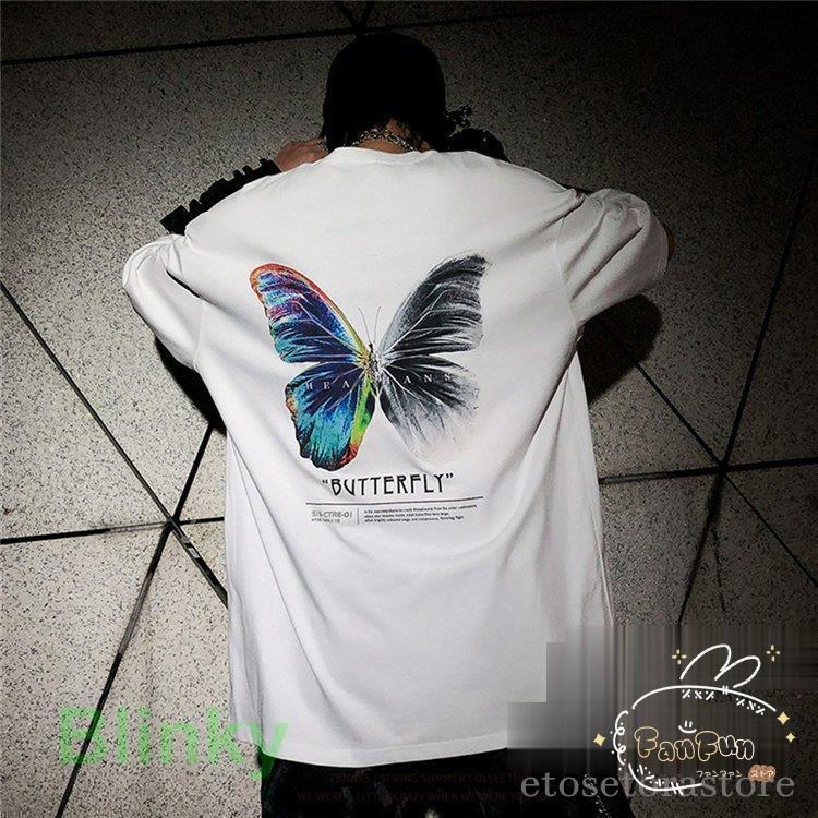 カットソー レディース 半袖 夏 tシャツ 蝶柄 ビッグTシャツ ロンティー トップス おしゃれ 2022 : ph0515-xia-1duanxiu79 : ブリンキー - 通販 ...