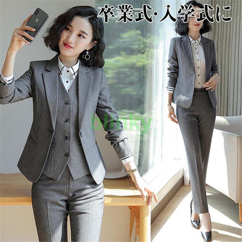 スーツセット レディース パンツセット 上下セット 事務服 フォーマル