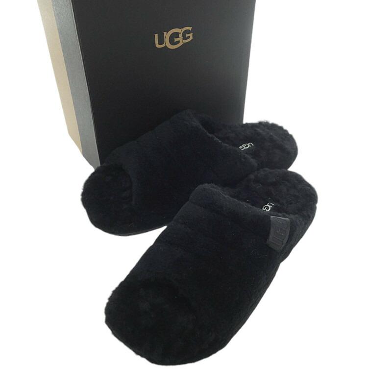 アグ/UGG Fluff You フラッフユー 1117473 スライド ボア サンダル ブラック サイズ メンズ8 51I24 サイズ メンズ8 ブラック ランクA (中古 ...
