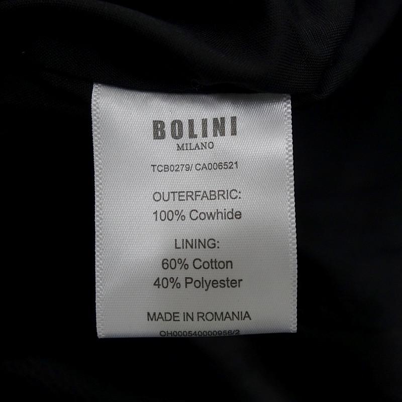 ボリーニ/BOLINI MILANO COWHIDE シングル レザー ライダース ジャケット ブラック サイズ メンズ- 02L24 ランク ...