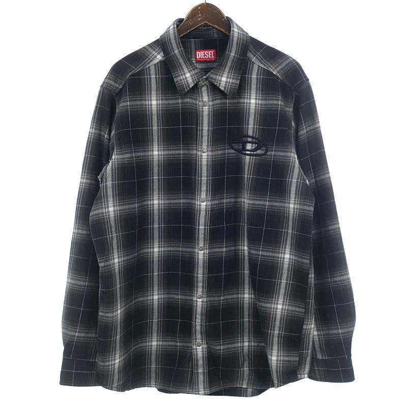 ディーゼル/DIESEL 24AW S-SIMPLY-A チェックシャツ ブラック サイズ メンズ50 40D25 ランクA (中古 ...