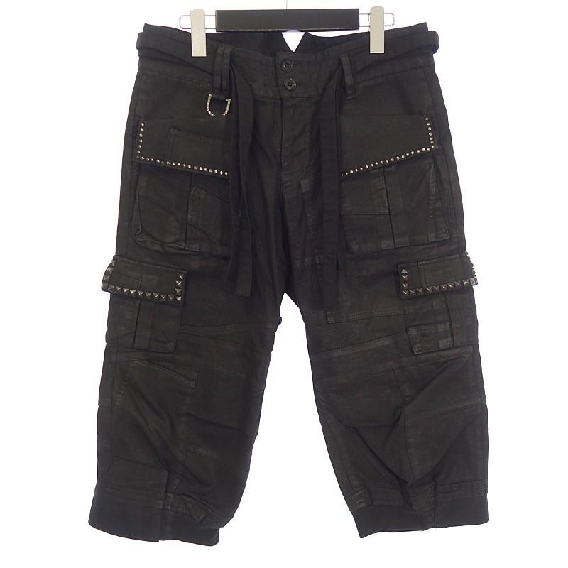 ロエン/ROEN ×FF15 Noctis ノクティス コーティング ミリタリー クロップドパンツ 31B20 サイズ メンズM ブラック ...