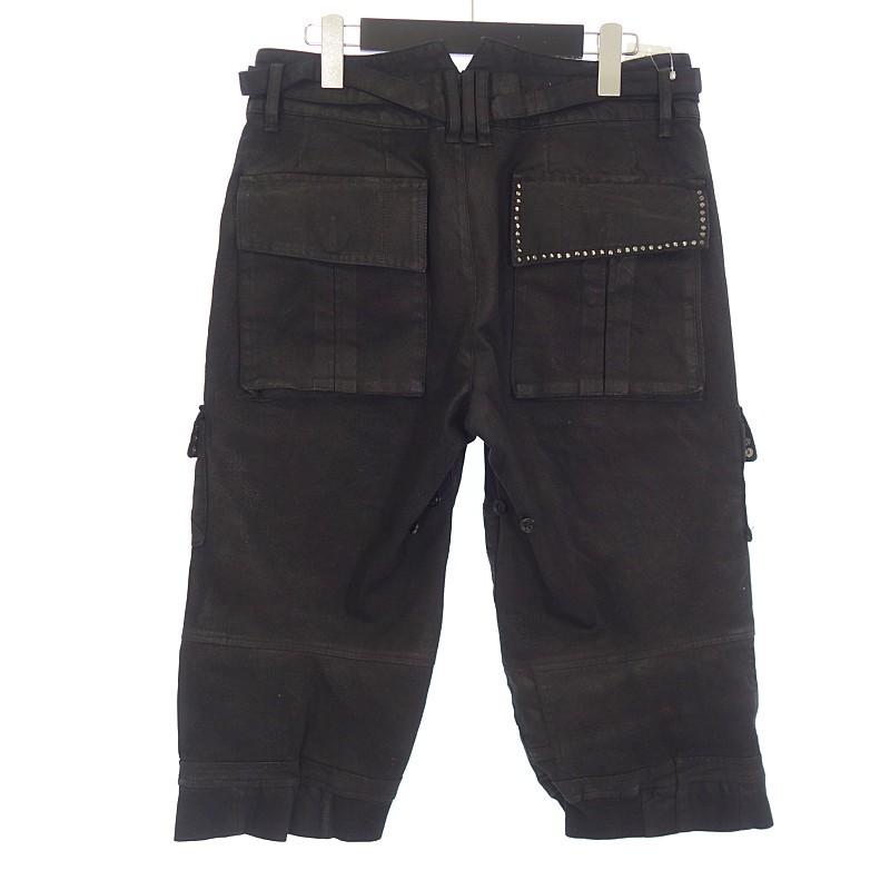 ロエン/ROEN ×FF15 Noctis ノクティス コーティング ミリタリー クロップドパンツ 31B20 サイズ メンズM ブラック ...