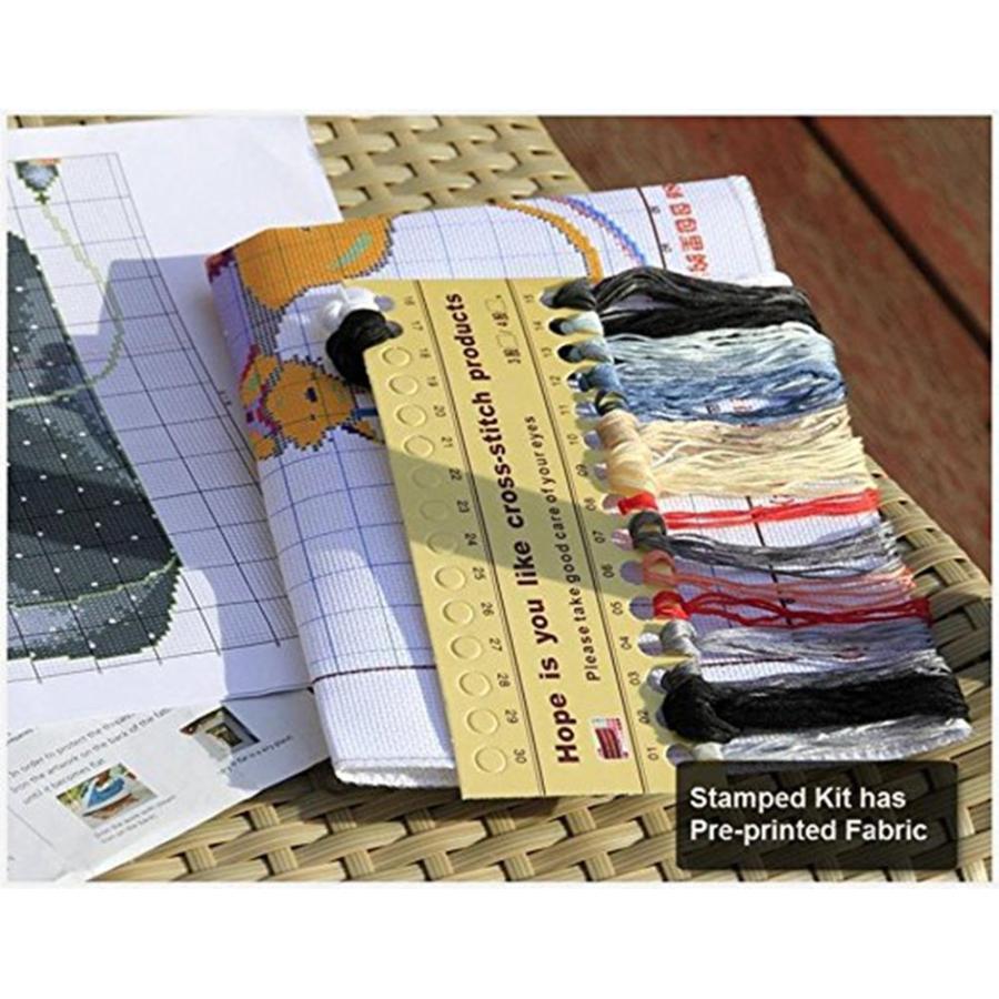 LovetheFamily クロスステッチキット DIY 手作り刺繍キット 正確な図柄印刷クロスステッチ 家庭刺繍装11CT （ インチ当たり11個の : BLSグループ - 通販 ...