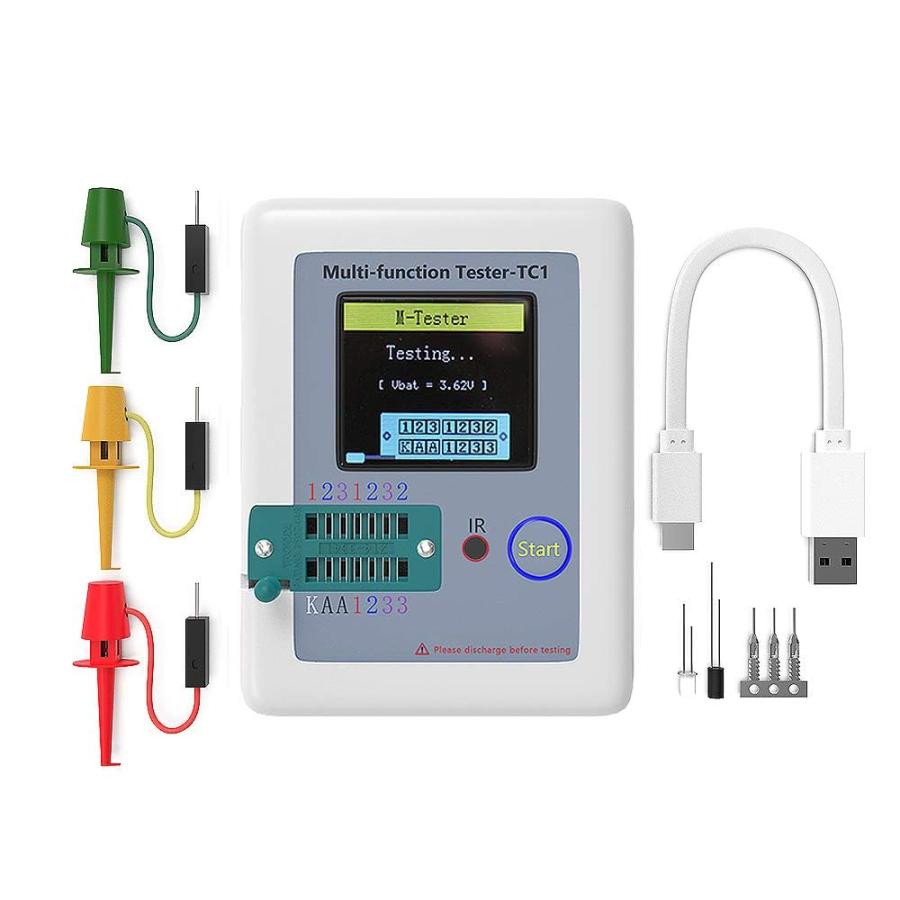 Aideepen トランジスタテストランジスタテスターマルチメーターテスター LCR-TC1 1.8inch カラフルディスプレイテスター 多機能 T : BLSグループ - 通販 ...