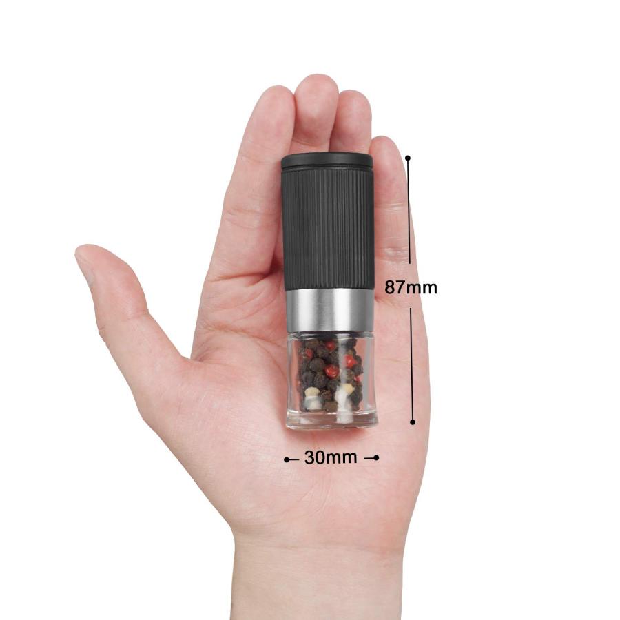 VKCHEF ペッパーミル ミニ ソルトミル 胡椒 ミル 岩塩 軽い調味料ミル セラミック 小型ポータブル スパイスミル 粗細調節 胡椒挽き 保 : BLSグループ - 通販 - Yahoo ...