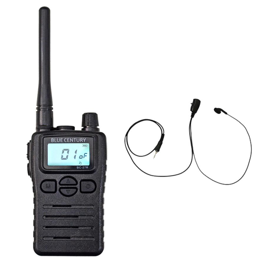 トランシーバー イヤホンマイク W022 セット BLUE CENTURY 国内メーカー ブルーセンチュリー 特定小電力 BC-27R 防水 ...