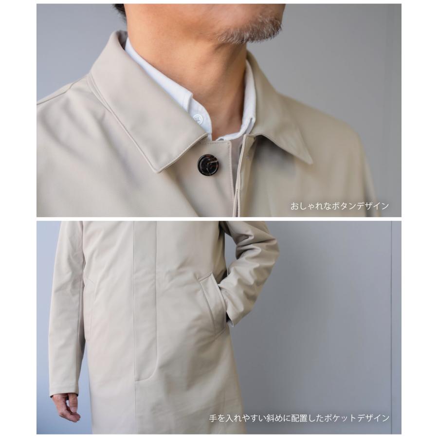 AWC ステンカラーコート メンズ ビジネス 撥水 防風 あったか 裏 AWC ステンカラーコート メンズ ビジネス 撥水 防風 あったか 裏