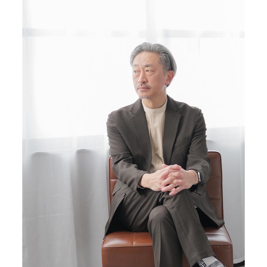 AWC シャツ メンズ 半袖 バンドカラー 白 黒 オフィス カジュアル ビジネス スタンド トップス ストレッチ ブランド カジュアルシャツ M L LL 3L ベージュ : Blue ...