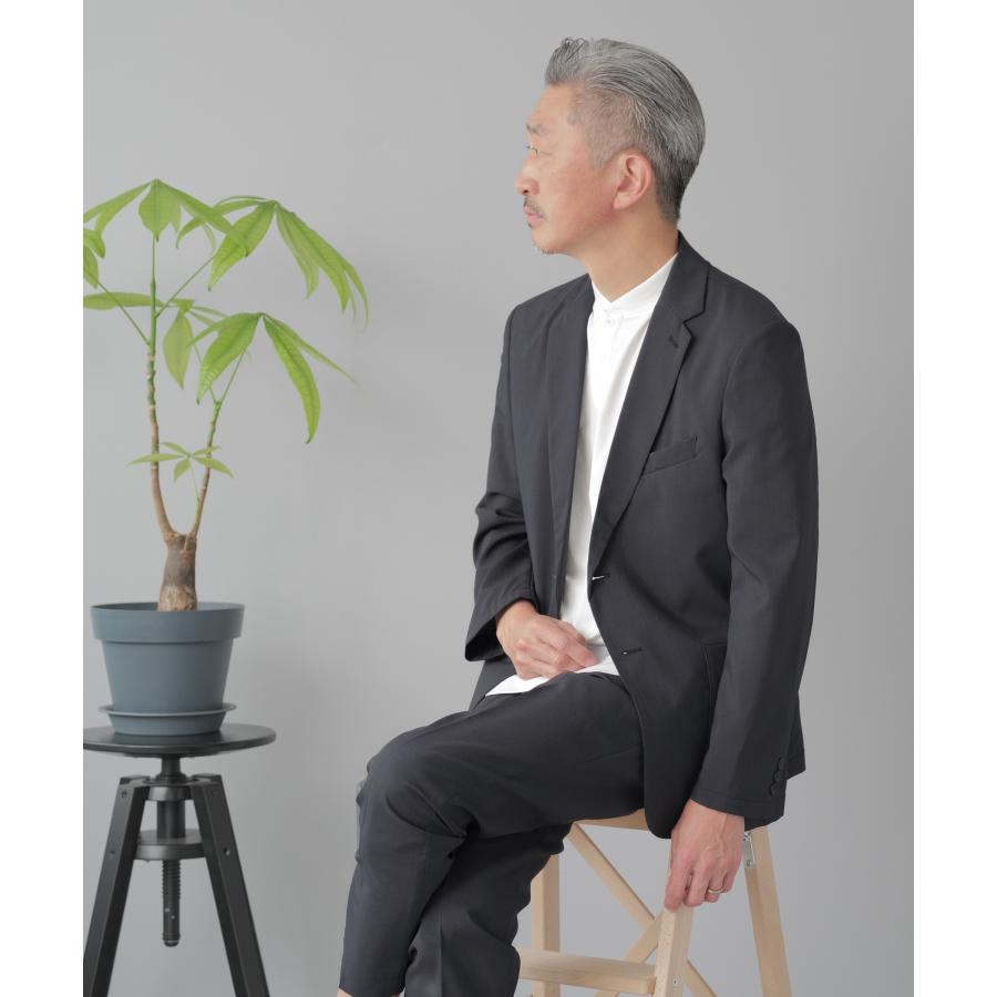 AWC セットアップ メンズ スーツ リネン ライク テーラード ブランド ビジネス カジュアルスーツ 洗える ワンタック 上下セット オフィスカジュアル 夏 春 秋 : Blue Frost ...