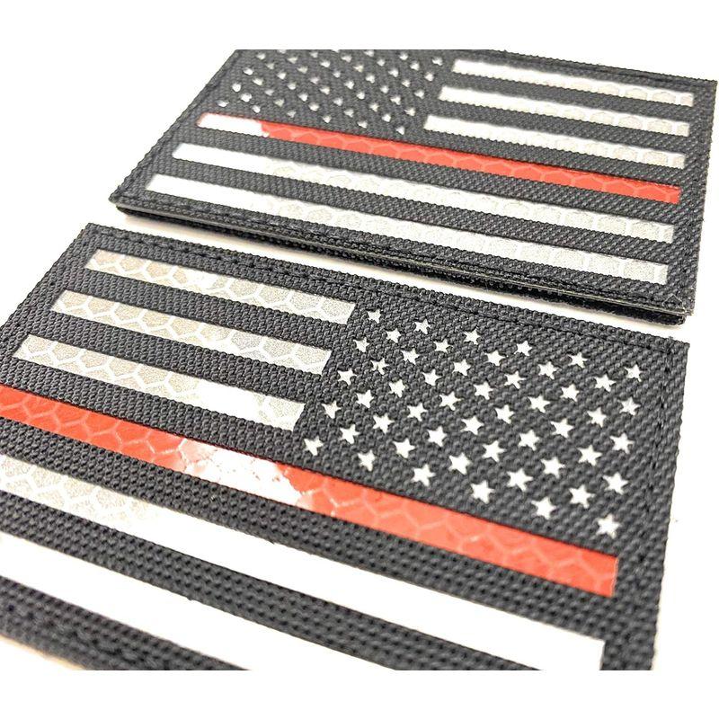 TERA アメリカ IR パッチ ワッペン ミリタリー サバゲ? サバイバル ベルクロ 刺繍 反射 国旗 US 米軍 (レッド) : 20240123165849-00294 : blue ...