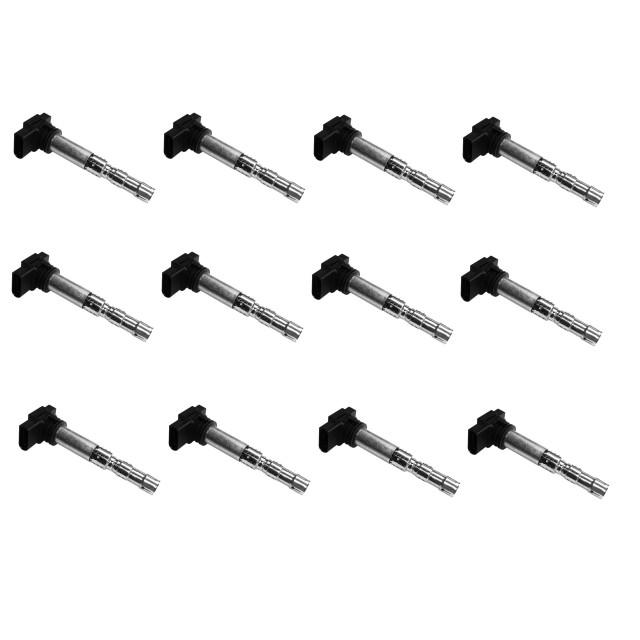 12本セット BREMI 新品 VW トゥアレグ 7L型 6.0L W12 7LBJNA イグニッションコイル 07C905115C 07C905115D 07C905115E ...