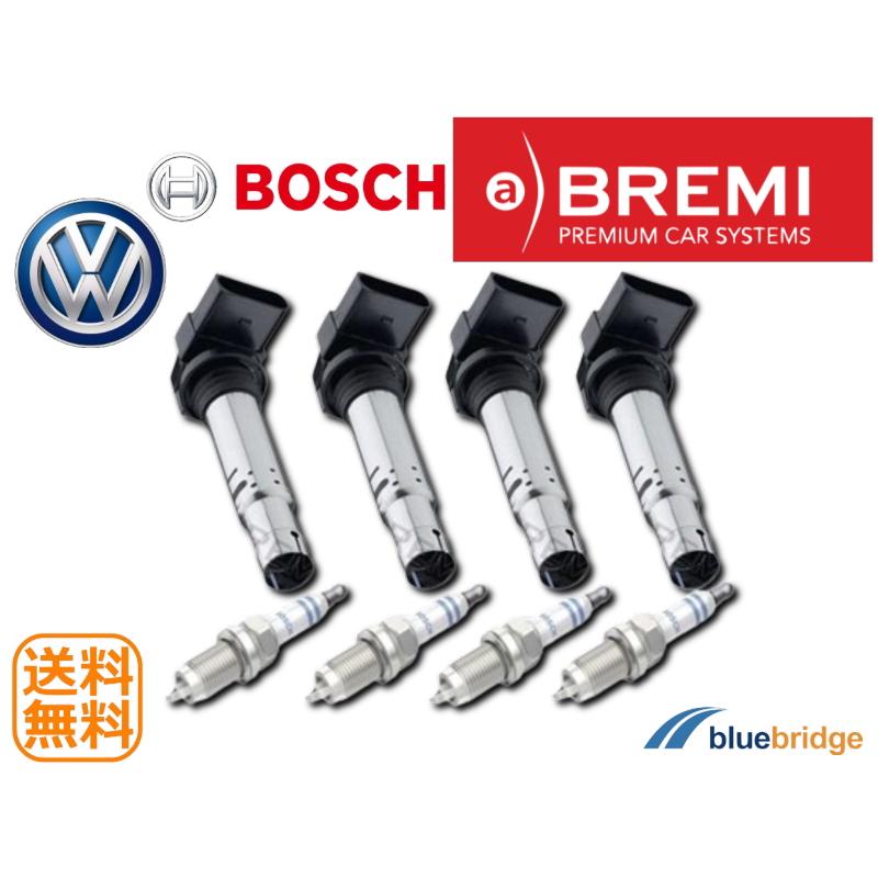 OEM 4本セット 新品 VW ポロ 9N型 1.4L イグニッションコイル スパークプラグ 036905100 036905100A ...