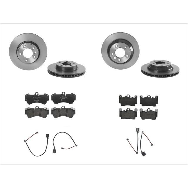 セット BREMBO 新品 ポルシェ カイエン 9PA 955 ブレーキ ローター パッド センサー 95535140241 ...