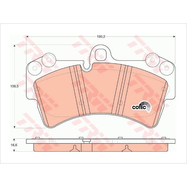 TRW 新品 アウディ フロントブレーキパッド Q7 4LBHKS 4LBARA 4LCJTL 7L0698151J 7L0698151P ...
