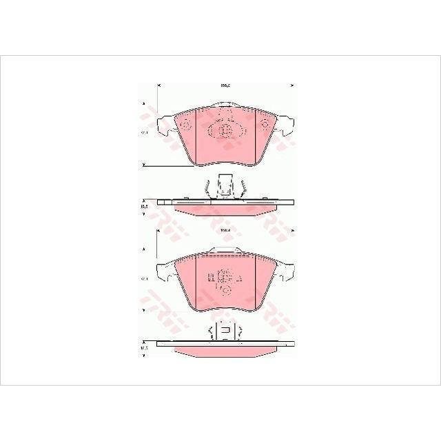 GDB1607：ボルボ フロントブレーキパッド TRW 新品 V40 C30 C70 S40 MB5254 31212184 Φ320ローター ...