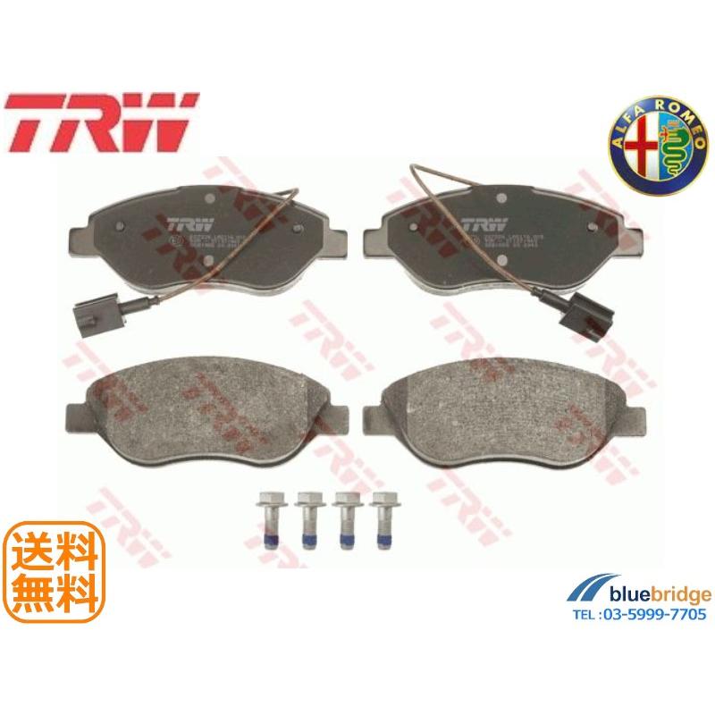 TRW 新品 アルファロメオ ミト 1.4L 955142 フロントブレーキパッド 77362093 77365188 77365808 ...