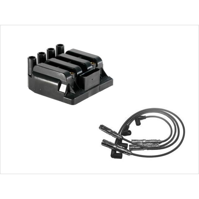 セット OEM 新品 VW イグニッションコイル プラグコード ゴルフ4 1JAZJ 06A905097A 06A905405N ...