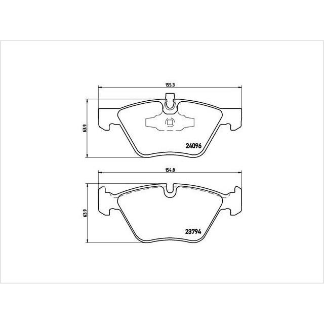P06040：BMW フロントブレーキパッド BREMBO 新品 3シリーズ E90 320i VA20 1シリーズ E87 120i ...