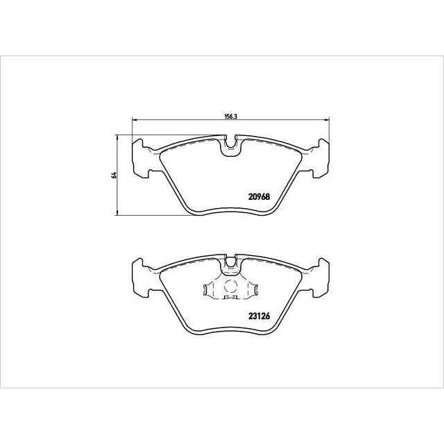 P36007S：ジャガー フロントブレーキパッド BREMBO 新品 XJ XJR X300 X308 JLGA JLFB JLM1829 ...