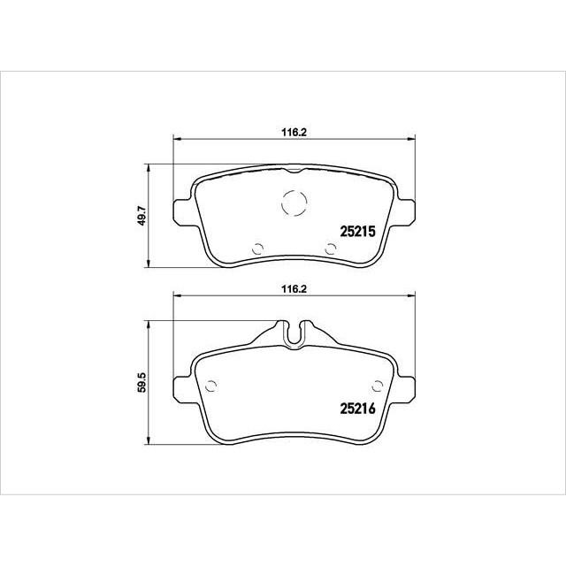 低ダスト BREMBO 新品 ベンツ Aクラス W176 A45 AMG リア ブレーキパッド 0064203320 0064203420 ...