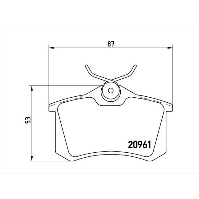 P61088：BREMBO プジョー 807 シトロエン C8 フィアット ウリッセ ランチア フェドラ リアブレーキパッド ...